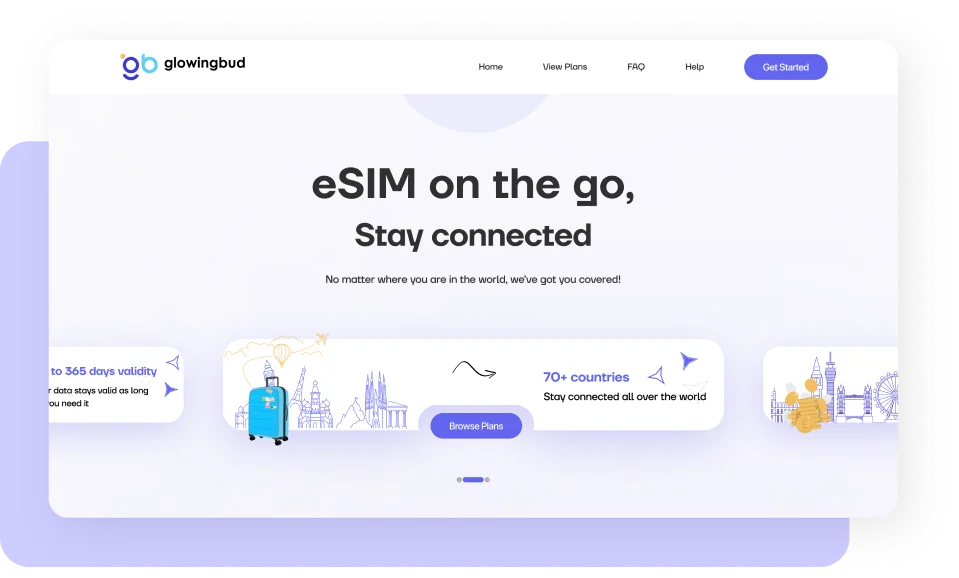 eSIM Applications |eSIM Solutions Provider | B2C & B2B| Glowing Bud